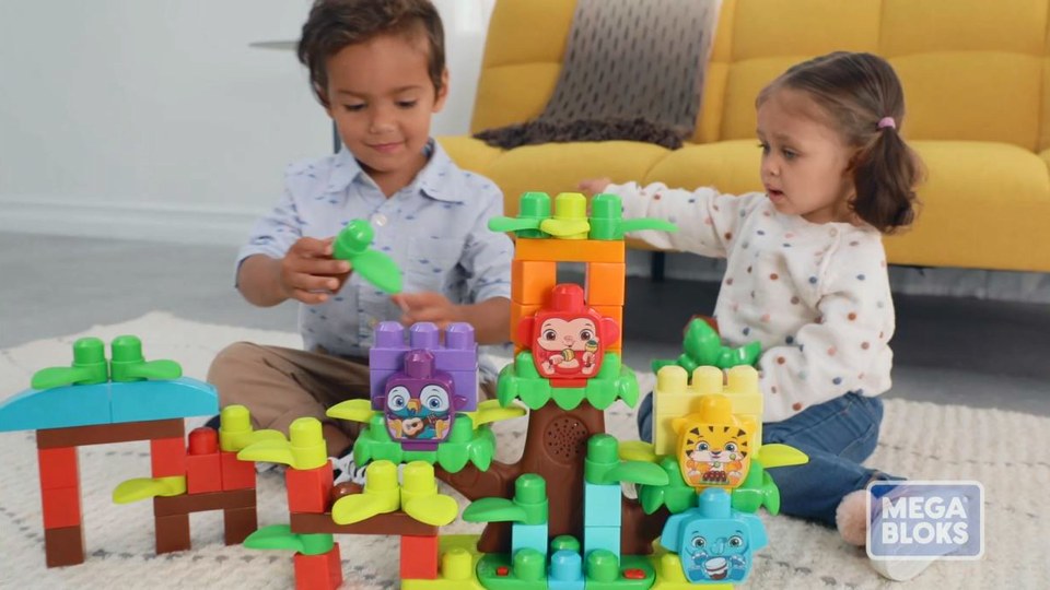 Mega Bloks Mini Building Blocks Animal Set: First Builders Musical ...