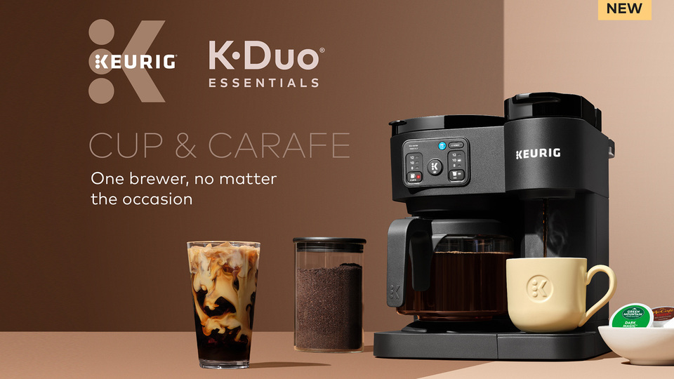 Keurig K-Duo Essentials, Hot & Iced Single-Serve K-Cup Pod Coffee Maker ...