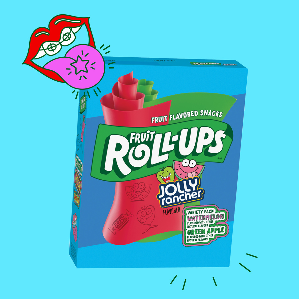 Fruit Roll-Ups Jolly Rancher Juicy Fruit Flavored Snacks, Variety Pack ...