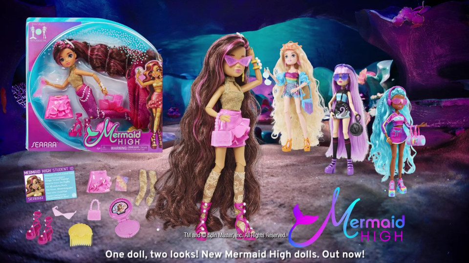 Mermaid High Mari Doll with Removable Tail, Clothes & Accessories ...