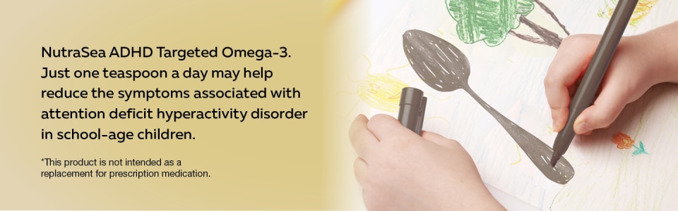 NutraSea ADHD Targeted Omega-3 - Citrus Punch Flavour | 2 Bottles of 200 mL | Cognitive Support