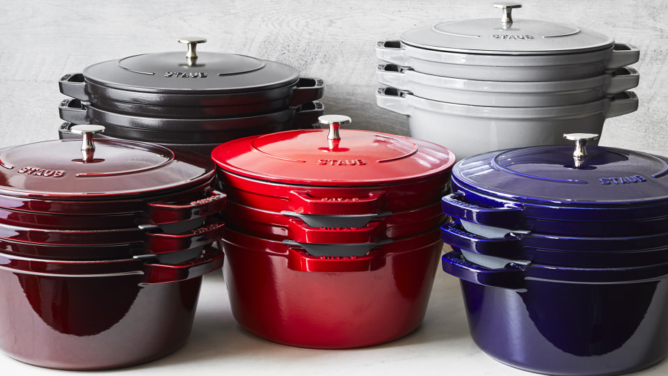 Staub 4 Piece Grenadine Stackable Cast Iron Cookware Set - Walmart.com