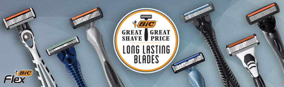 BIC Flex 4 Refillable Razors, 4 Blade Razors for Sensitive Skin, 1 ...