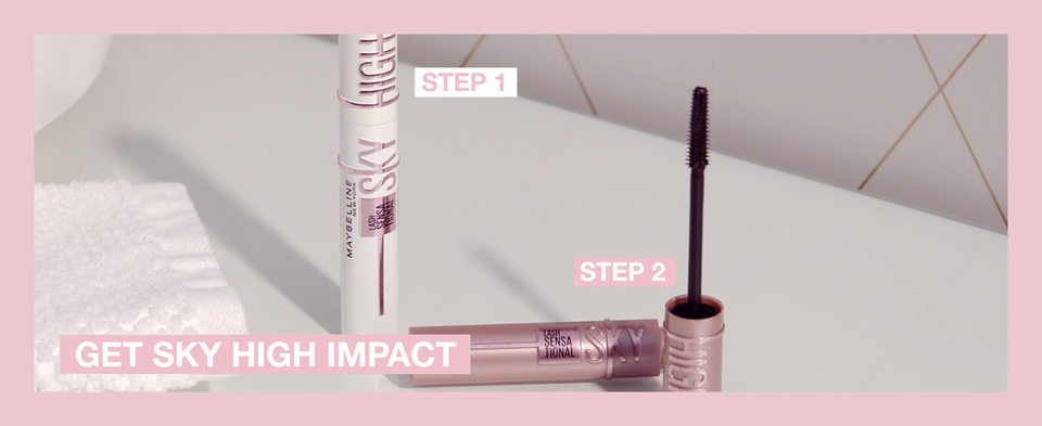 Maybelline Sky Lash Sensational Mascara, Tinted Primer, Soft Black ...