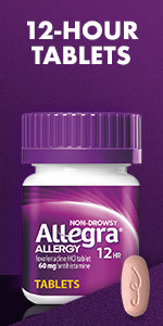 Allegra Adult 12HR Tablet (24 Ct, 60 mg), Allergy Relief - Walmart.com ...