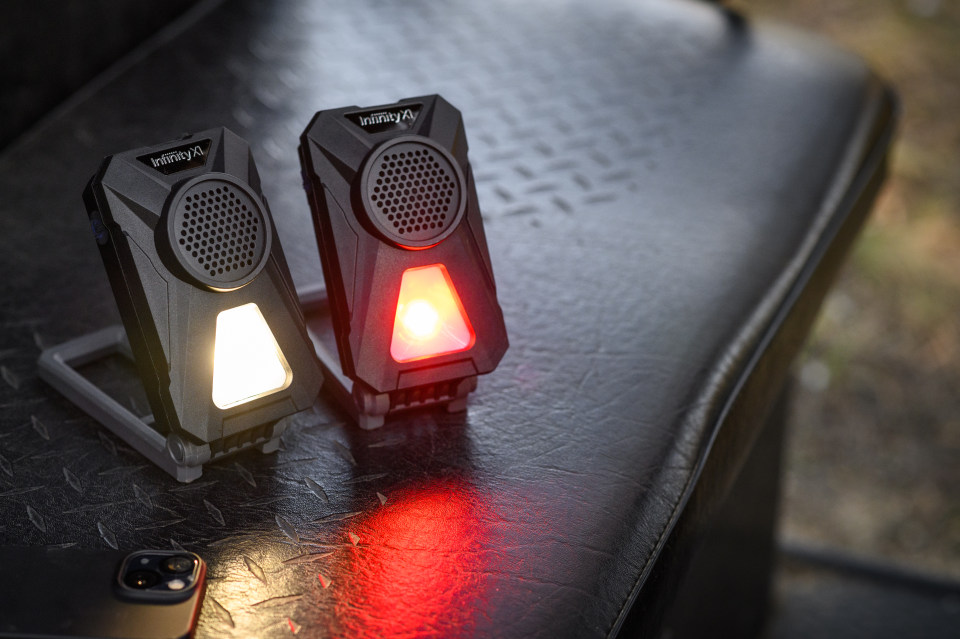 Infinity X1 Work Lights with Bluetooth Speakers, 2-pack - Home Smart Camera