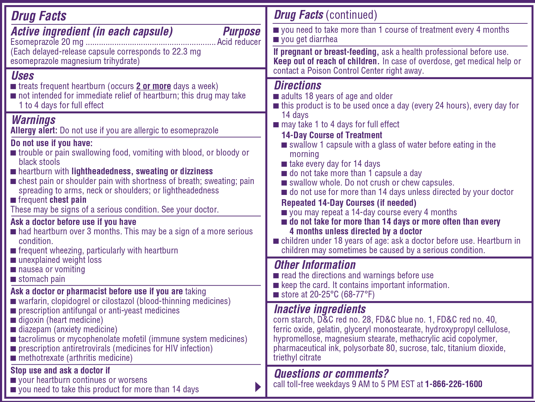 Nexium 24HR Delayed-Release Capsules 22.3mg/Acid Reducer -3 Pack (42 C ...