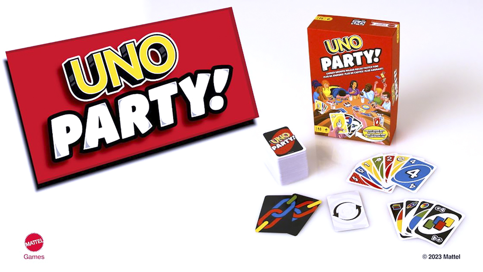 Mattel UNO Party Card Game, 6 to 16 Players, Wilder Rules, Faster Fun ...