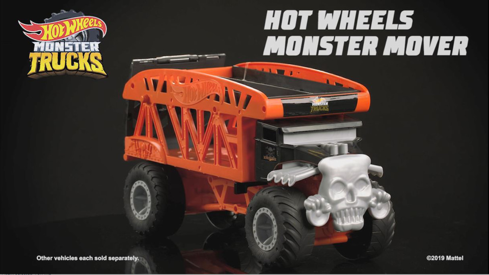 Hot Wheels Monster Trucks Monster Mover, Launcher & Hauler, Stores 12 ...