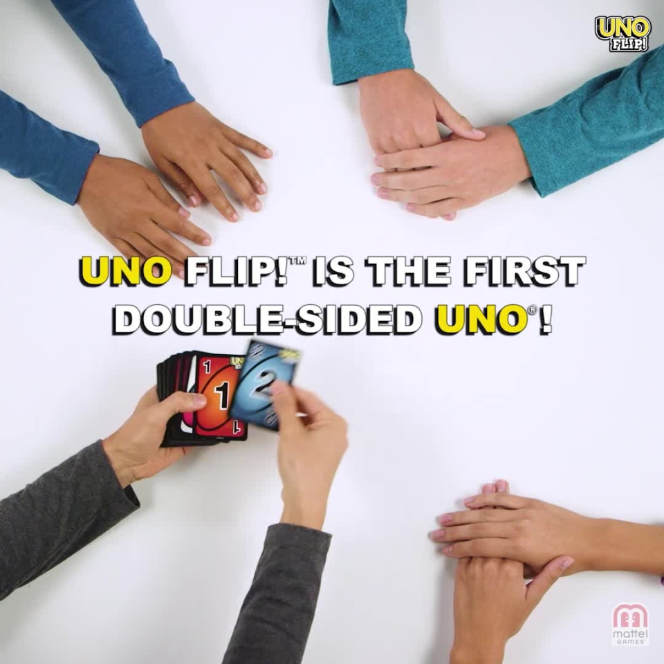 UNO Flip! Card Game for Kids, Adults & Family Night with Double-Sided ...