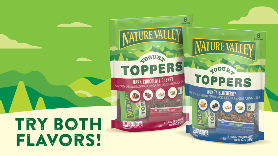 Nature Valley Yogurt Toppers, Dark Chocolate Cherry, 8 Pouches, 8.4 oz ...