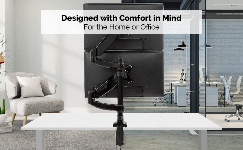 Fellowes Platinum Series Dual Stacking Adjustable Monitor Arm - Black ...