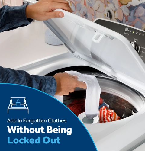 GE GTW480ASWWB 4.6 CuFt White Washer with Cold Plus, and Wash Boost ...