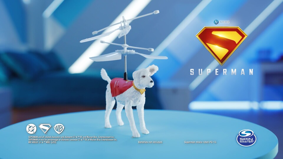 DC Comics SUPERMAN up in the Sky! Flying Krypto, 7.5-Inch Hovering ...