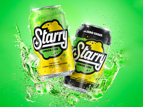 Starry Lemon Lime Flavored Soda Pop 7.5 fl oz, 6 Pack Mini Cans ...
