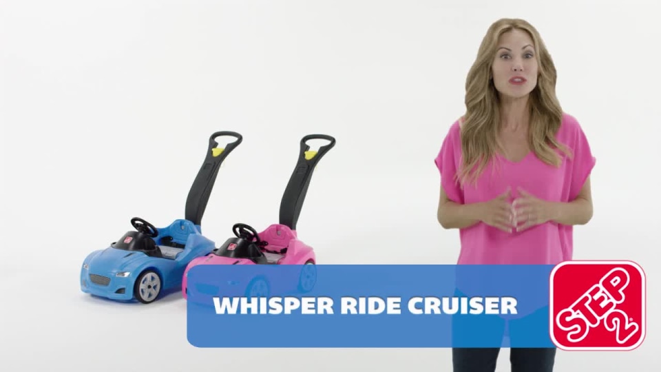 Step2 Whisper Ride Cruiser Pink Toddler Push Car and Ride on for ...