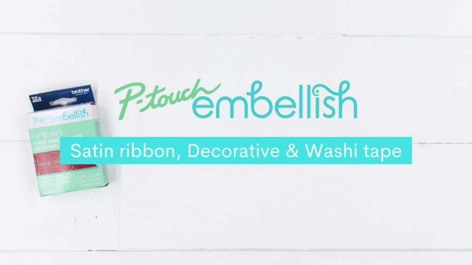 Brother P-touch Gold on Red Satin Ribbon, TZERW34, For Embellish Label ...