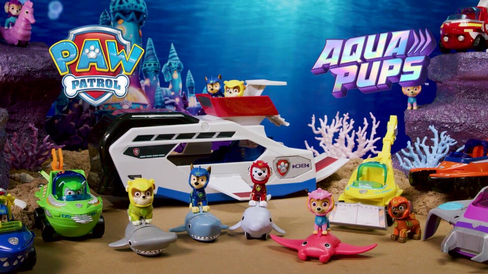 PAW Patrol Aqua Pups, Chase Transforming Vehicle with Figure for Kids 3 ...