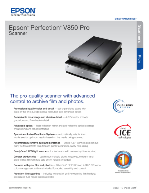 Epson Perfection V850 Pro Photo Scanner - Walmart.com - Walmart.com