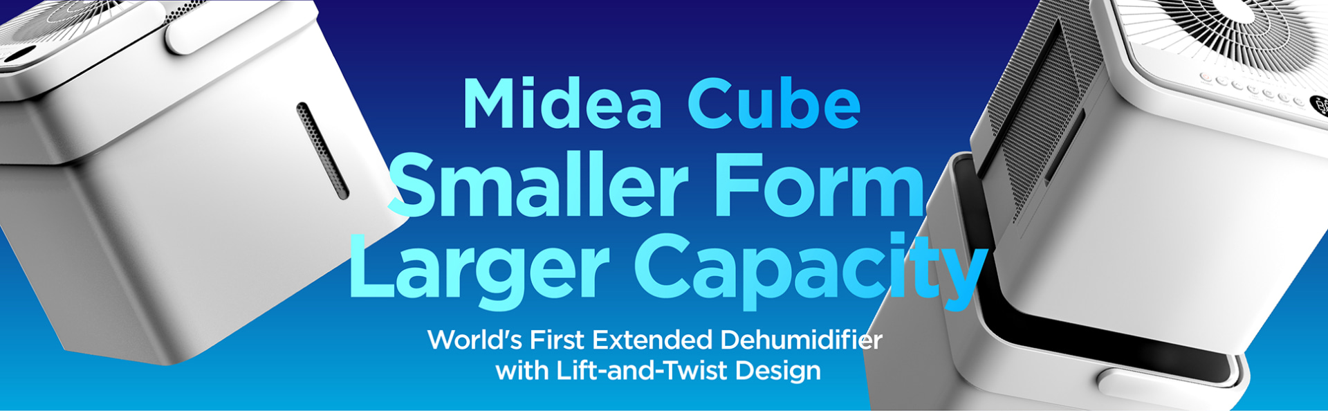 Midea Cube 50-Pint Smart Dehumidifier with Built-In Pump, Up to 4,500 ...
