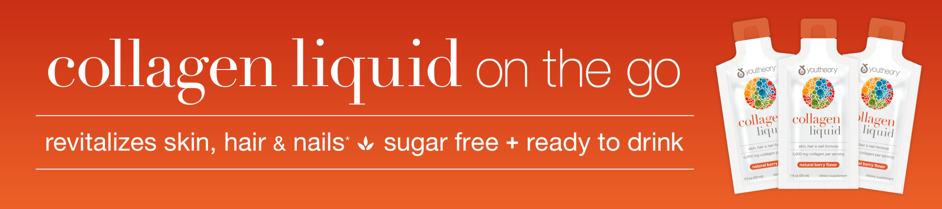 Collagen Liquid, Berry Flavor, 30 Packets