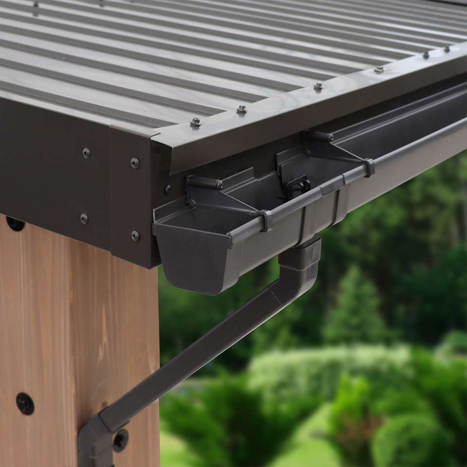 Rain Gutter Kit for 12 ft x 14 ft Contemporary Gazebo – ShopEZ USA