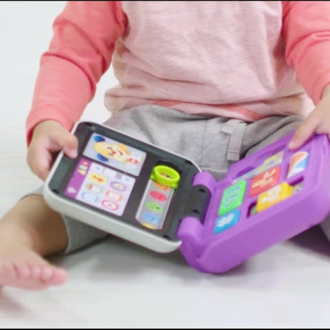 Fisher-Price Laugh & Learn Click & Learn Laptop Pretend Computer Baby ...