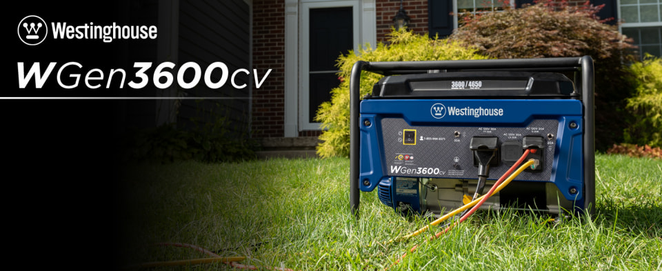 Westinghouse Portable Gas Generator, 4650 Peak Watt, Recoil Start, RV ...
