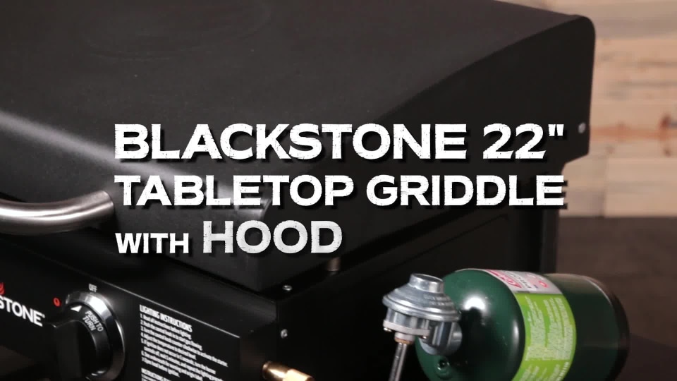 "BLACKSTONE Adventure Ready 22"" Table Griddle - Portable with Hood ...