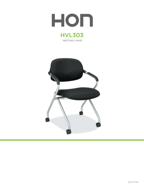 basyx VL303 Series Nesting Arm Chair, Black/Black - Walmart.com ...