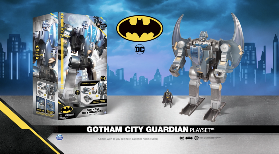 DC Batman Gotham City Guardian Large Playset Toy, 4-in-1 Transforming ...
