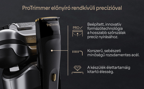 Braun Series 9 PRO+ Elektromos Borotva, SmartCare tisztító-és töltőegység, Wet&Dry, 9567cc - eMAG.hu