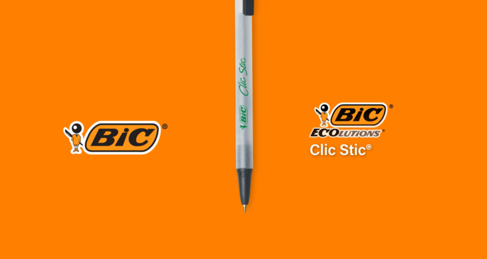 BIC Ecolutions Clic Stic Retractable Ball Pen, Medium Point (1.0mm ...