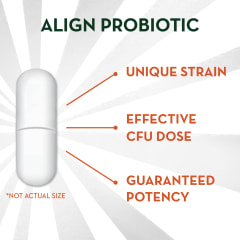 ALIGN Daily Probiotic Supplement Abdominal Discomfort Gas & Bloating ...