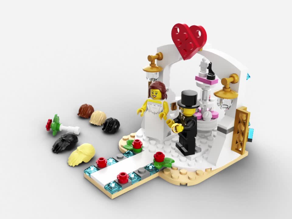 Lego 40197 Wedding Favor Set Bride & Groom 2 Minifigure Cake Topper New ...