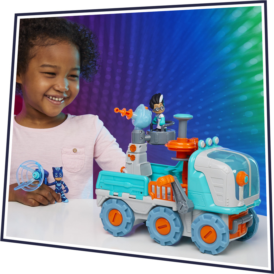 PJ Masks Romeo Bot Builder Vehicle Playset with Lights and Sounds ...
