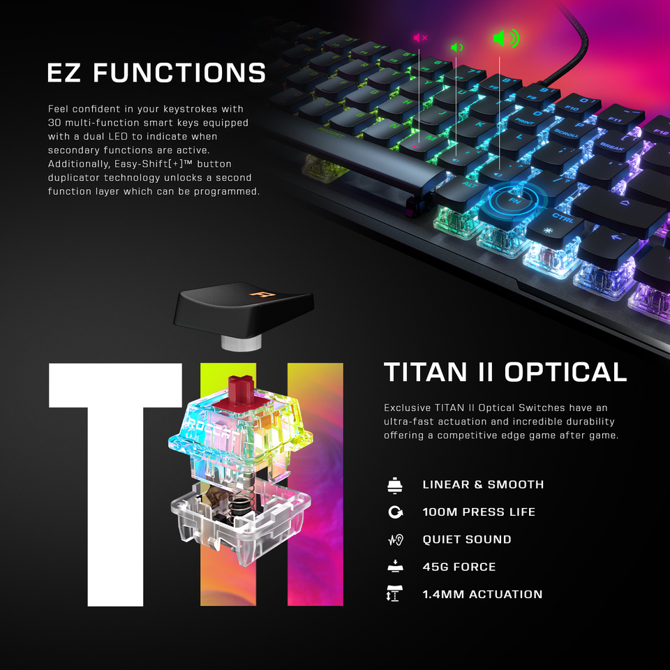 ROCCAT Vulcan II Mini 65% Wired Gaming Keyboard ROC-12-043