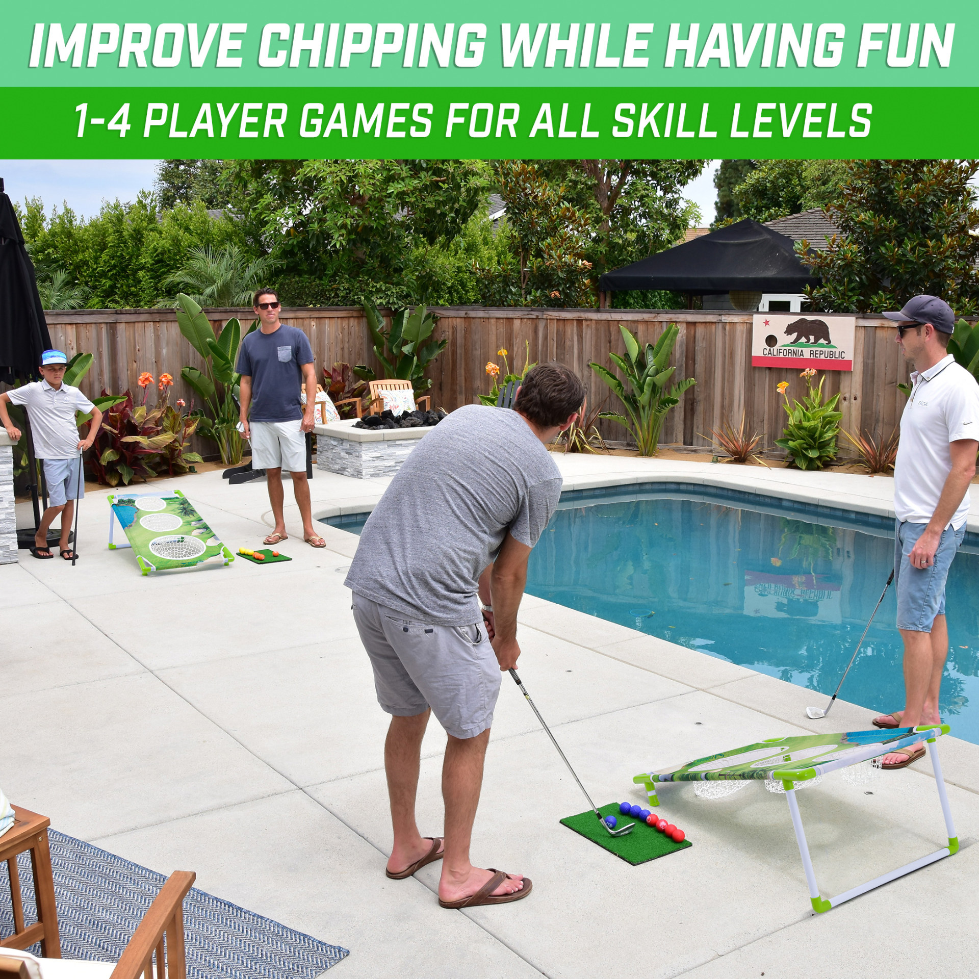GoSports BattleChip Tour Backyard Golf Cornhole Game, Fun for All Skill ...