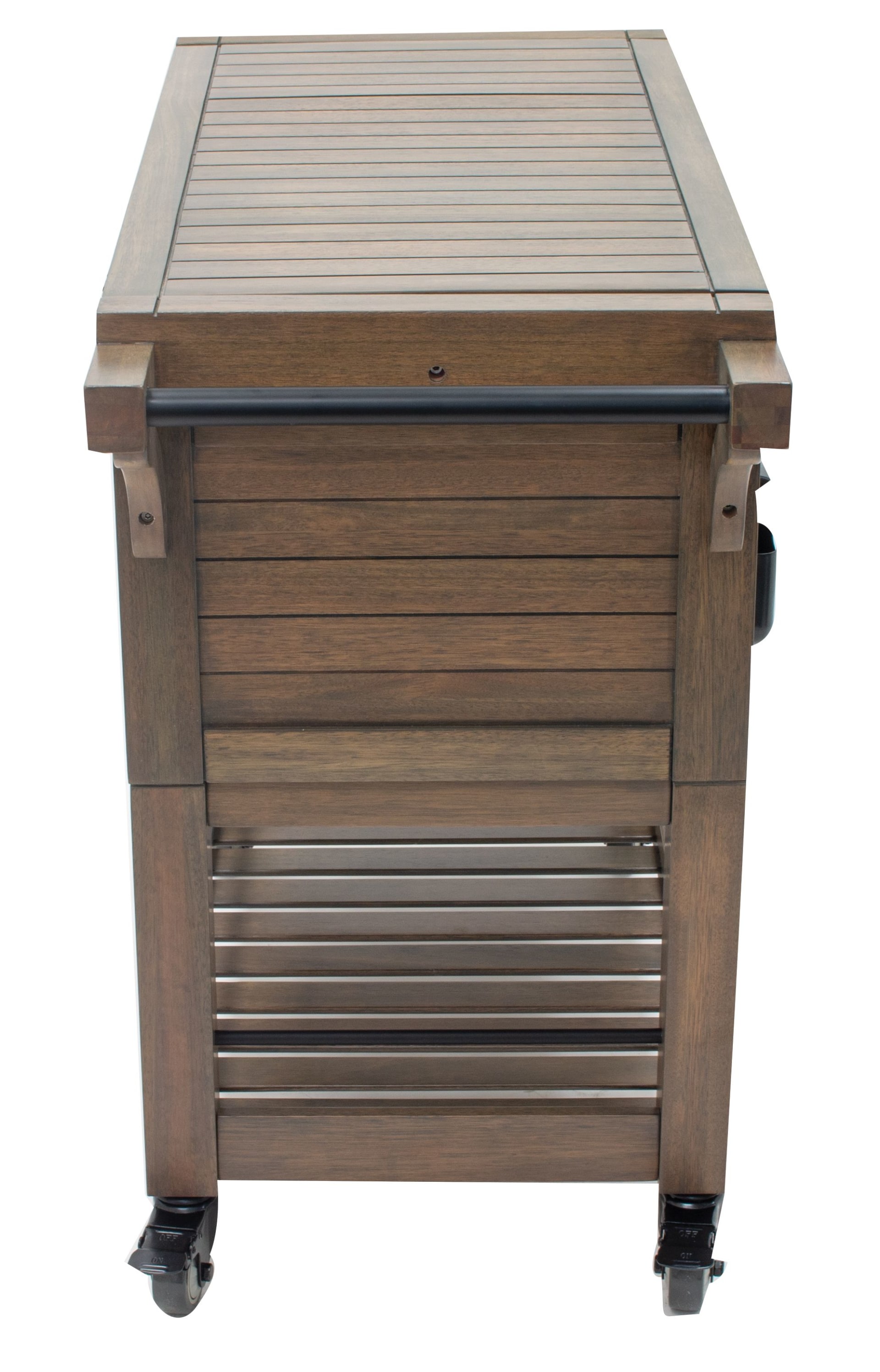 Tommy Bahama 100 Quart Rolling Solid Wood Cooler, 19 " x 48.5" x 34 ...