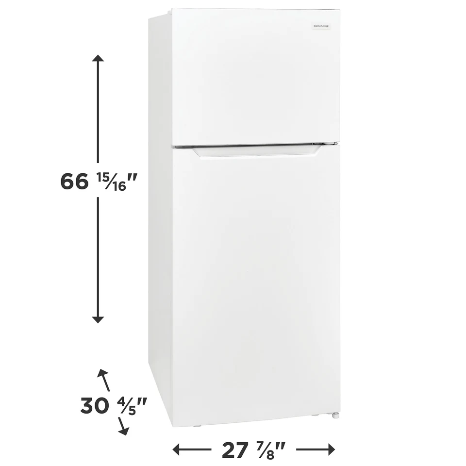 Frigidaire FFHT1822UW 18 CuFt Top Freezer Refrigerator in White ...