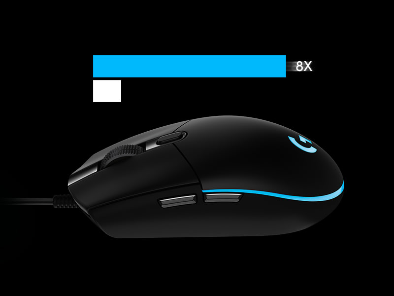 Logitech G203 Prodigy Wire LightSync RGB 6 Programmable Buttons Gaming ...