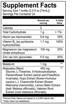 Sleep Night Time Shot sabor manzanilla y limón, 24 botellas, 2.5 onzas ...