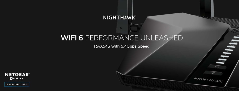 Netgear Nighthawk AX5400 WiFi 6 Router - Home Smart Camera