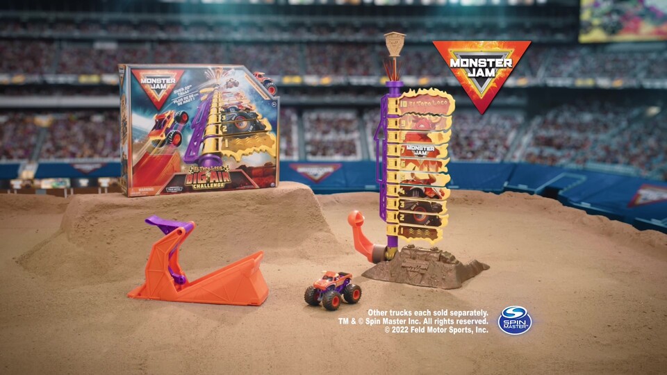 Monster Jam World Finals Big Air Challenge Playset with Monster Truck ...