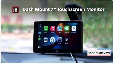 Dual Electronics 7" Touchscreen Portable Dash Mount Car Stereo Receiver ...