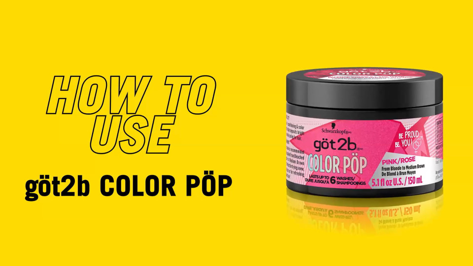 Got2b Color Pop Semi-Permanent Hair Color Mask, Pink, 5.1 oz - Walmart.com