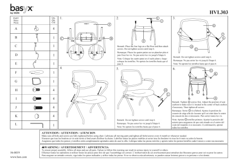 basyx VL303 Series Nesting Arm Chair, Black/Black - Walmart.com ...