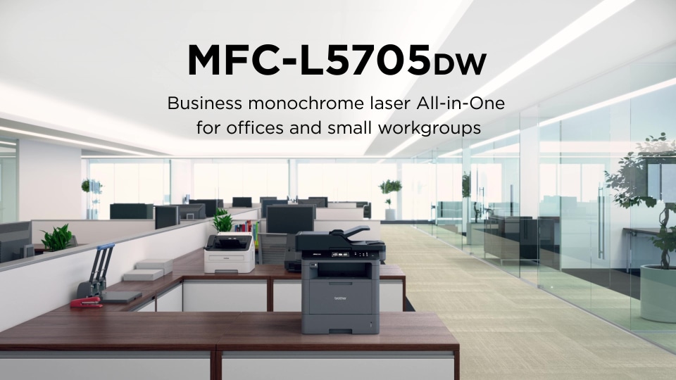 Brother MFC-L5705DW Business Monochrome Laser All-in-One Printer ...