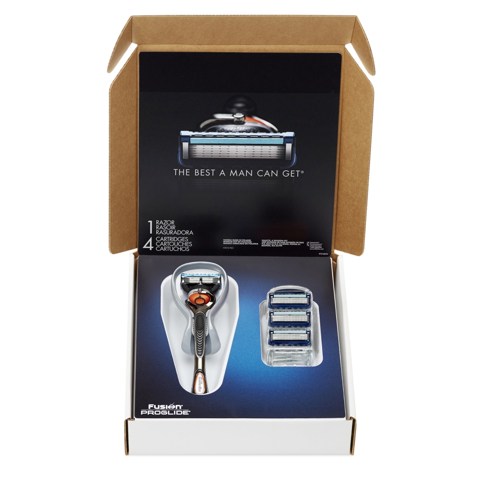 Gillette ProGlide Shield Bundle, Handle, Stand and 1 Razor Cartridge ...