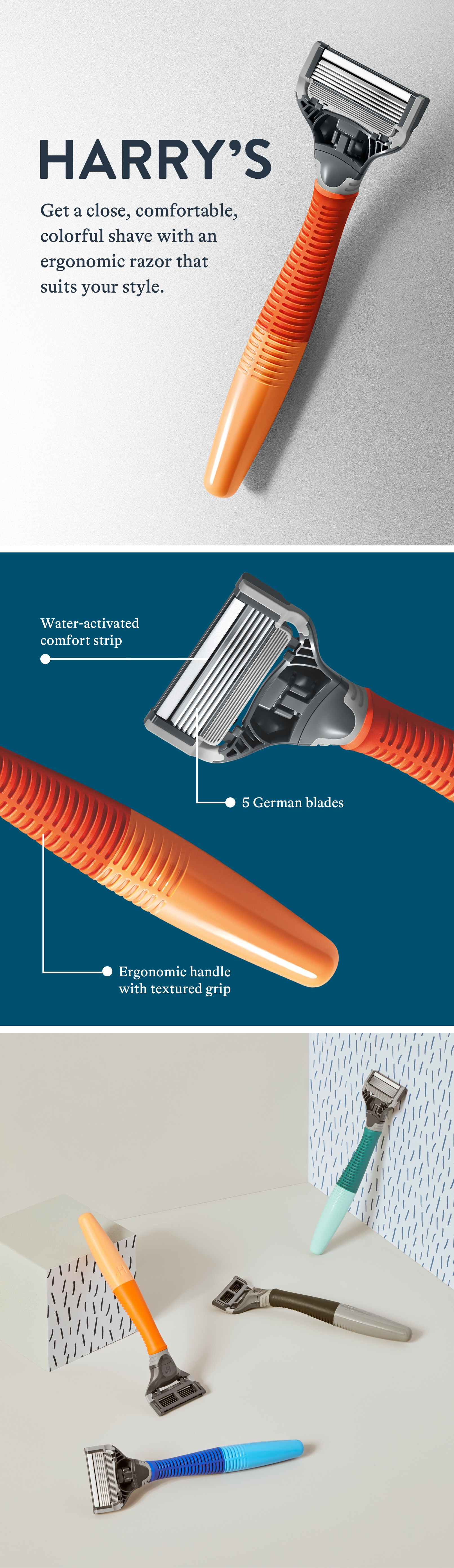 Harry's 5-Blade Razor Handle Value Pack– Brands For Less USA